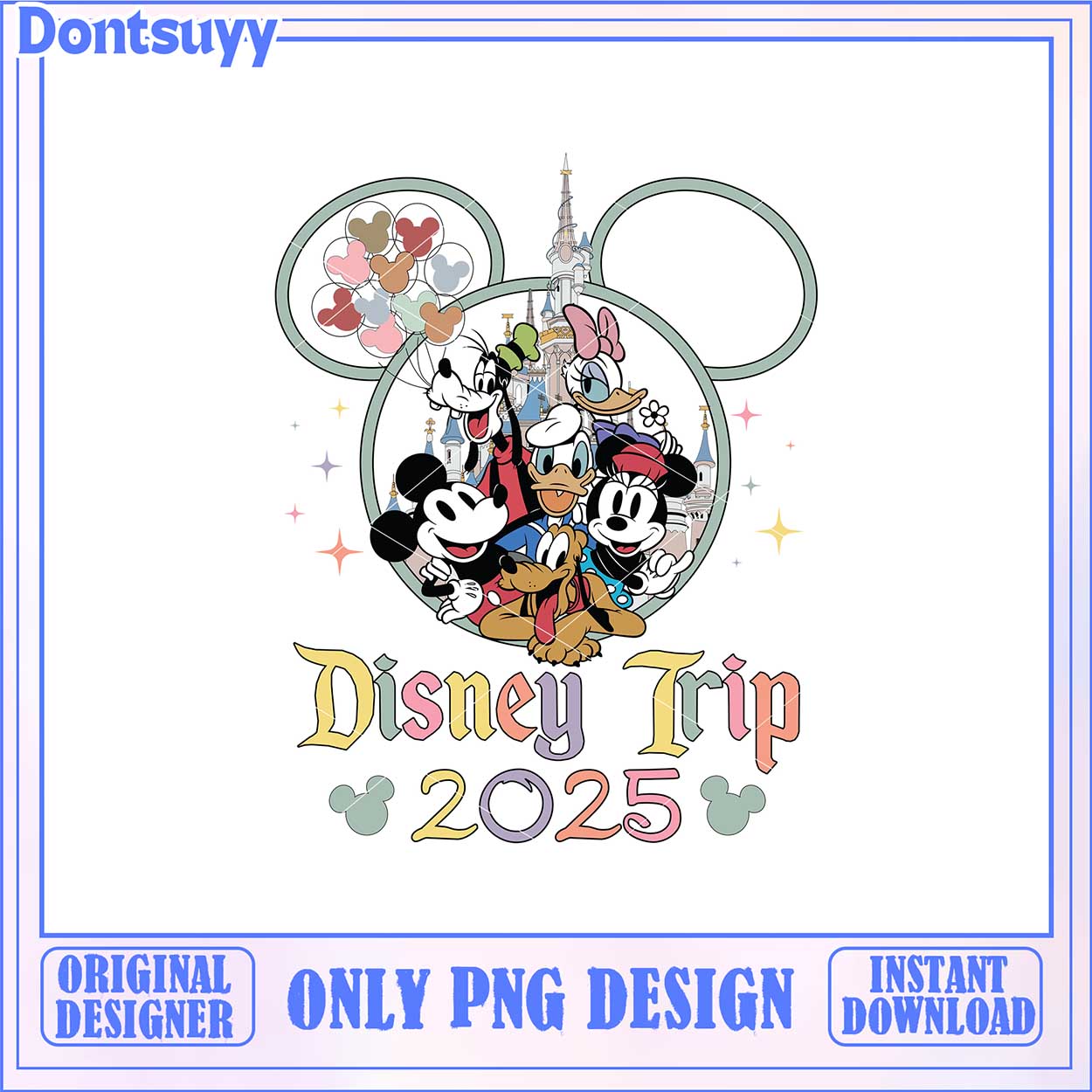 Disney Trip 2025 PNG Design featuring Mickey and Friends for Download ...