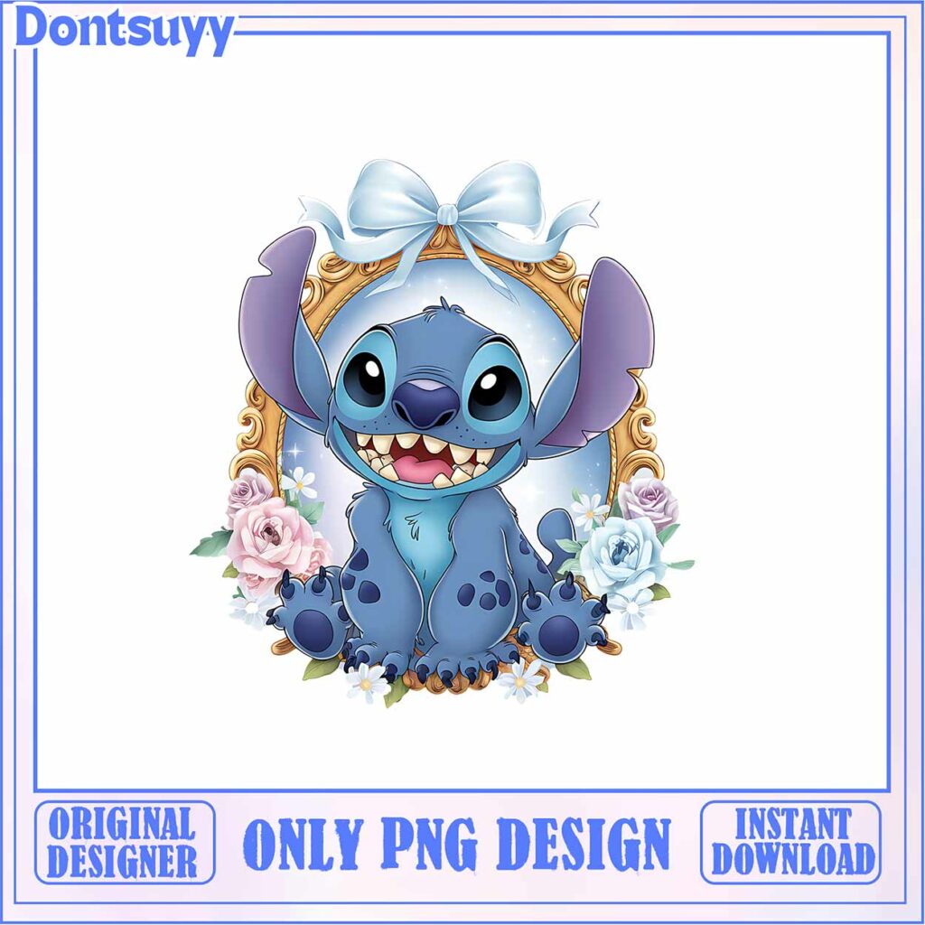 Cute Cartoon Stitch Character PNG Design for Instant Download Art ...