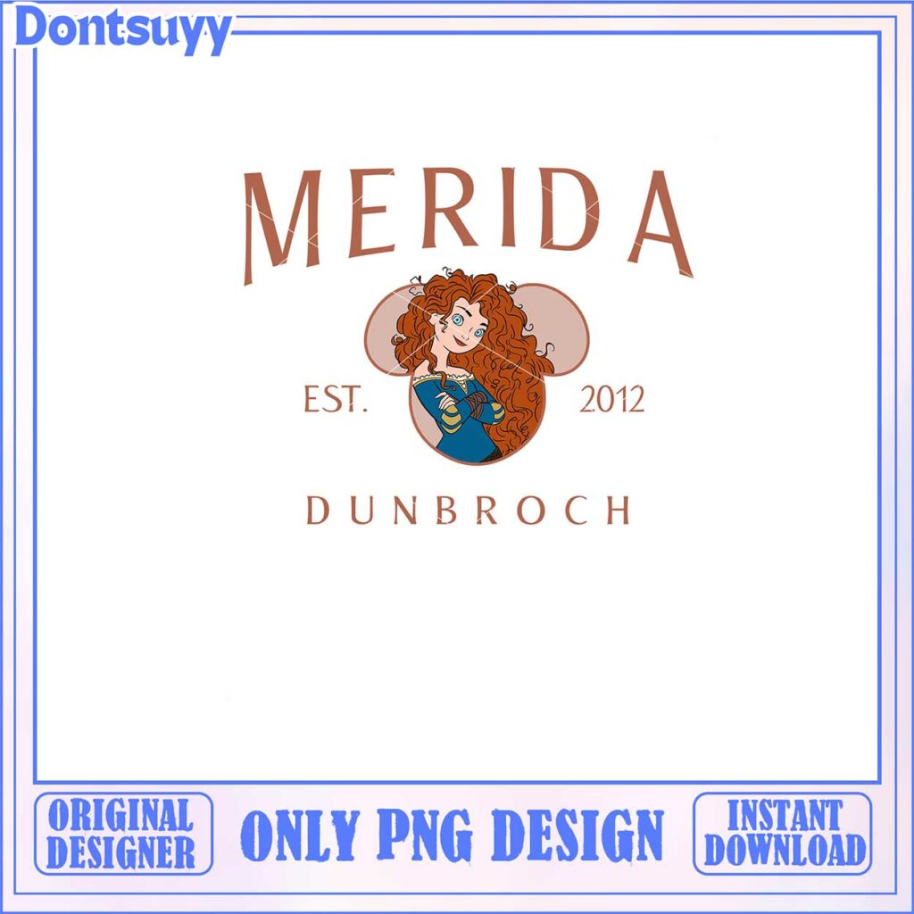Merida Dunbroch PNG Design for Instant Download Decor - High-quality ...
