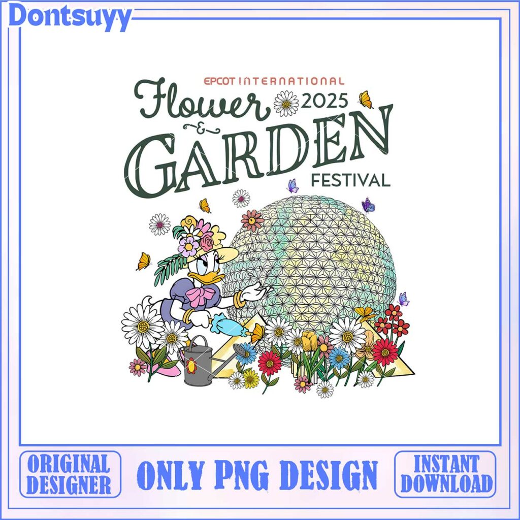 Epcot Flower and Garden Festival 2025 PNG Downloadable Design - High ...