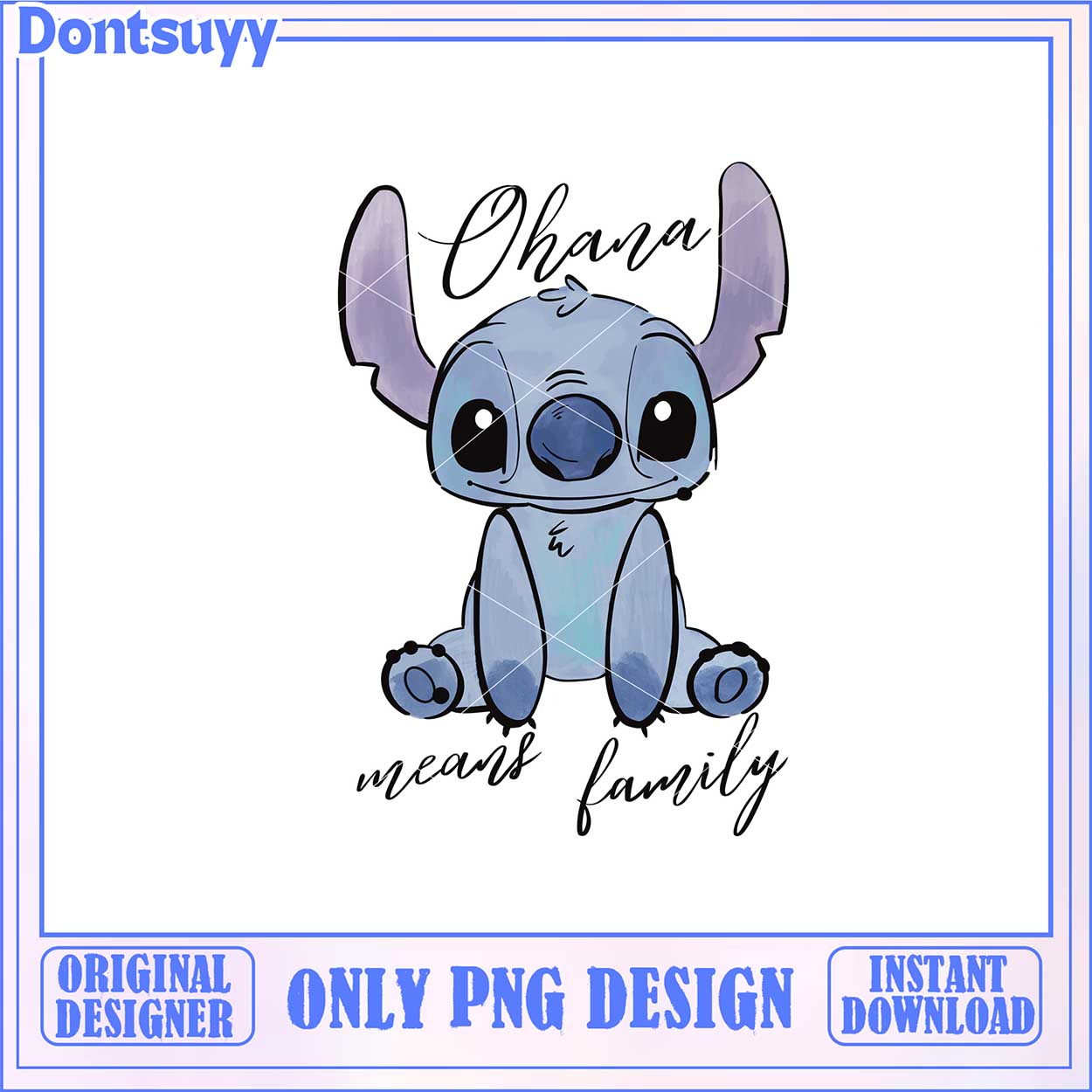 Cute Ohana Means Family Character PNG Graphic Downloadable Art - High ...