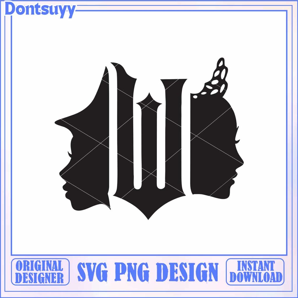 Elegant Profile Silhouettes Logo Design SVG Download for Crafts - High ...