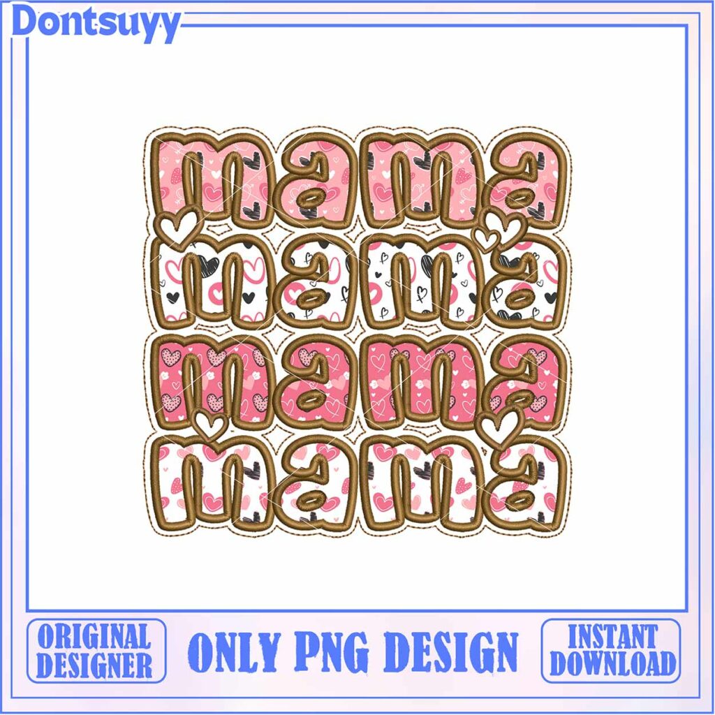 Colorful Mama Lettering PNG Design for Instant Downloadable Art - High ...