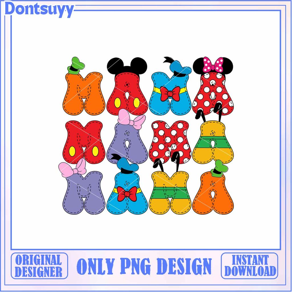 Colorful Disney Inspired Alphabet Letters PNG Design for Download ...