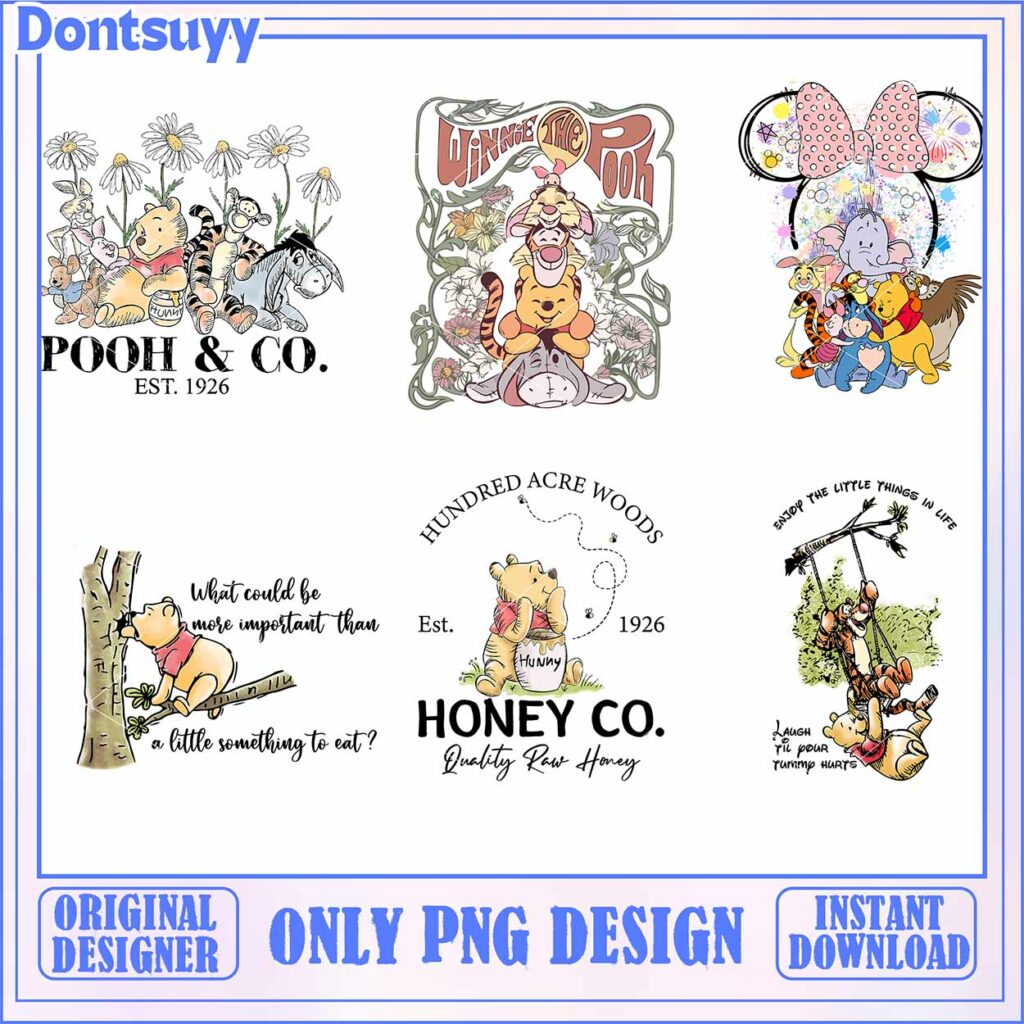 Winnie the Pooh PNG Bundle - High-quality SVG and PNG files for ...