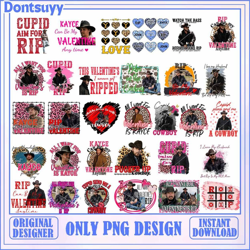 Valentine's Day Kayce & Rip PNG Bundle - High-quality SVG and PNG files ...