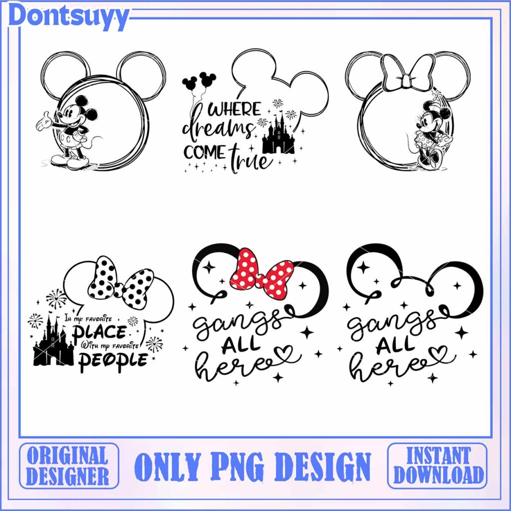 Mickey Mouse PNG Bundle Family Fun - High-quality SVG and PNG files for ...
