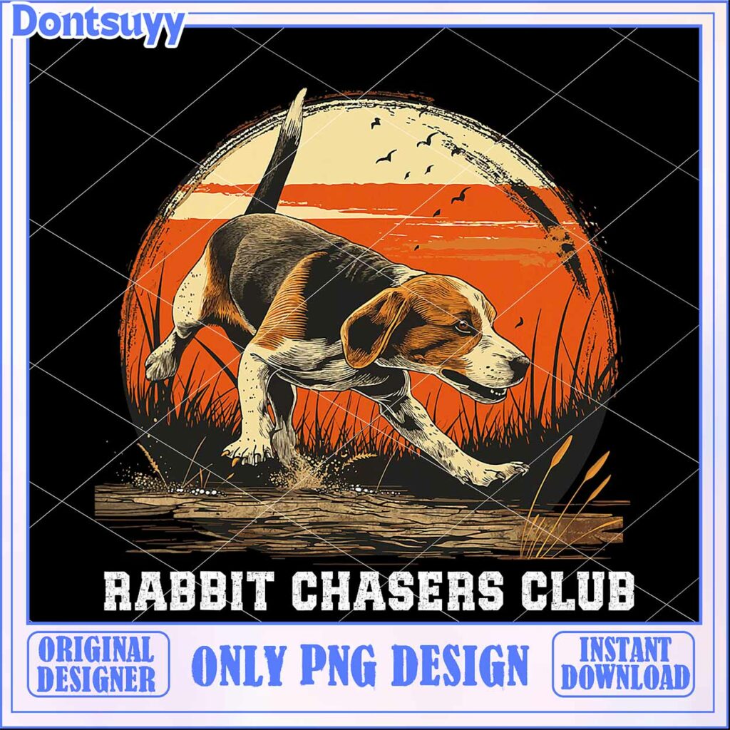 Beagle Rabbit Chase PNG Design - High-quality SVG and PNG files for ...
