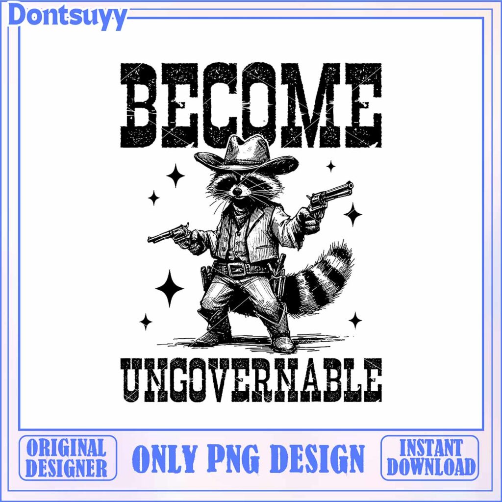 Bandit Raccoon PNG Become Ungovernable - High-quality SVG and PNG files ...